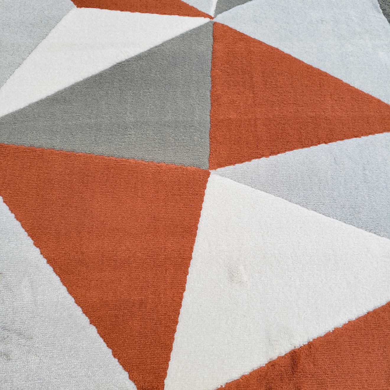 Tapete para sala quarto escritório terracota geométrico - Jetex