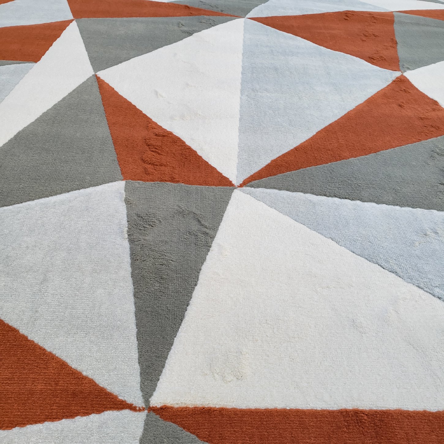 Tapete para sala quarto escritório terracota geométrico - Jetex