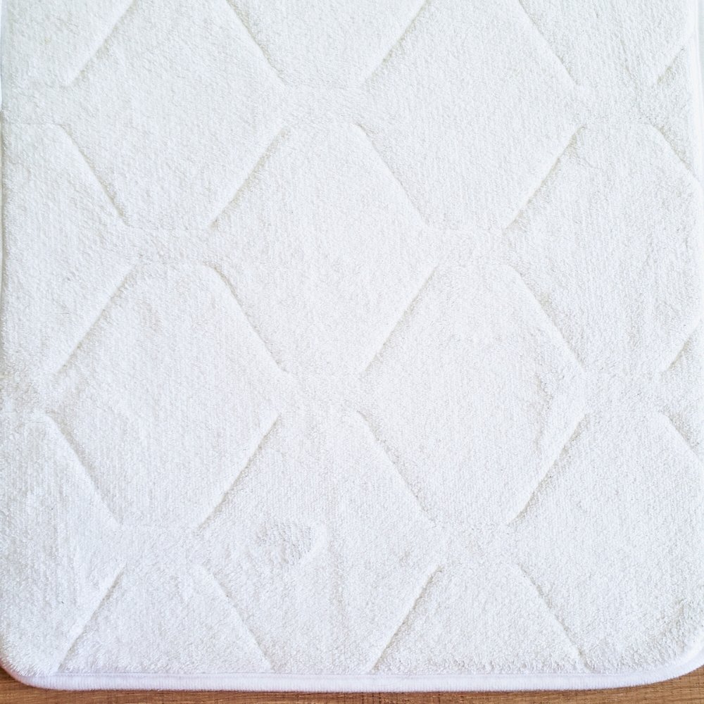 Capacho tapete para Banheiro Quarto lavabo super soft Touch branco - Jetex