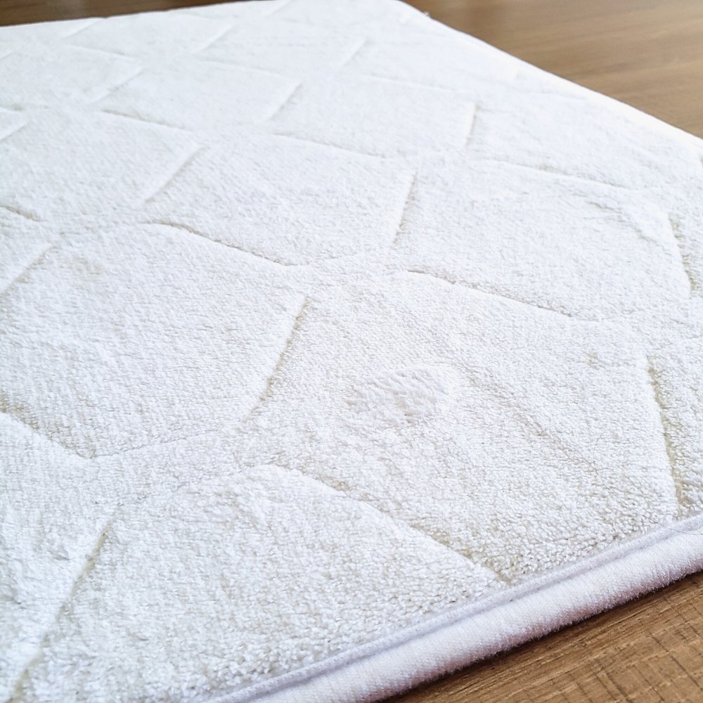 Capacho tapete para Banheiro Quarto lavabo super soft Touch branco - Jetex