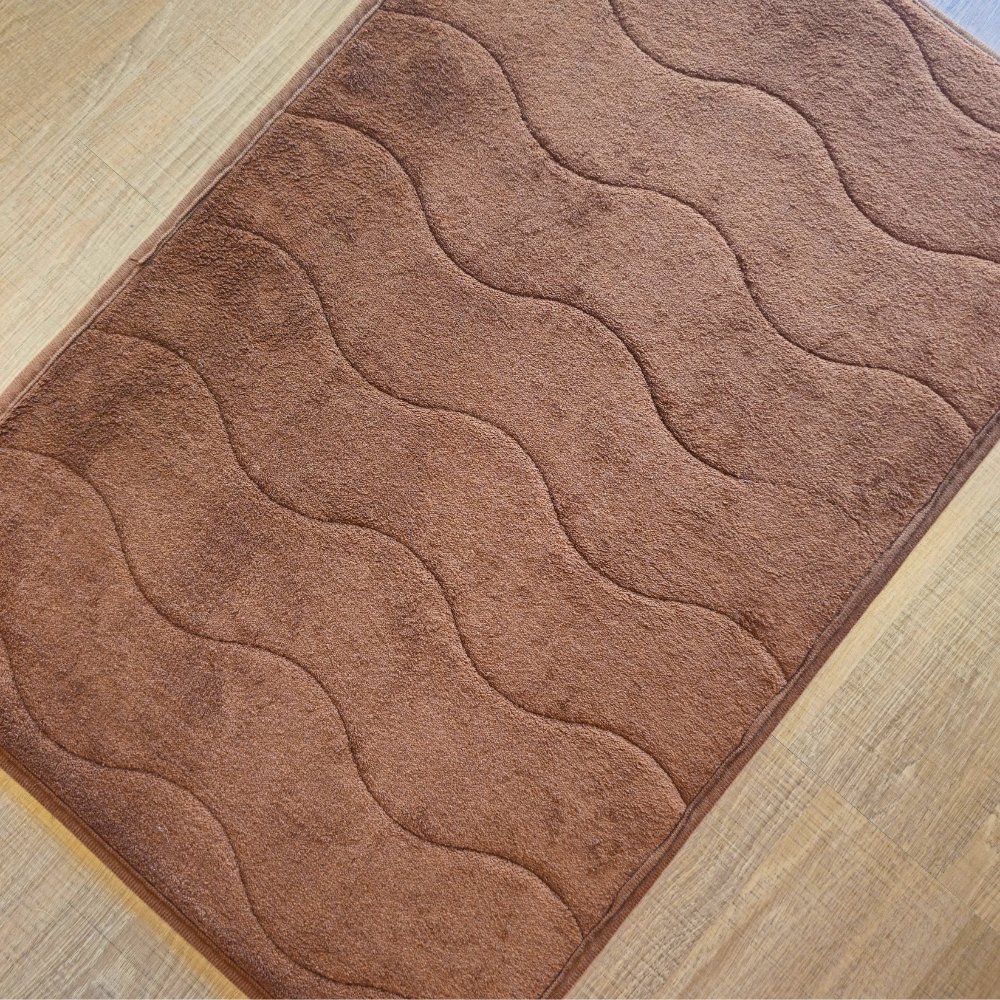 Capacho tapete para Banheiro lavabo super soft Touch marrom- Jetex