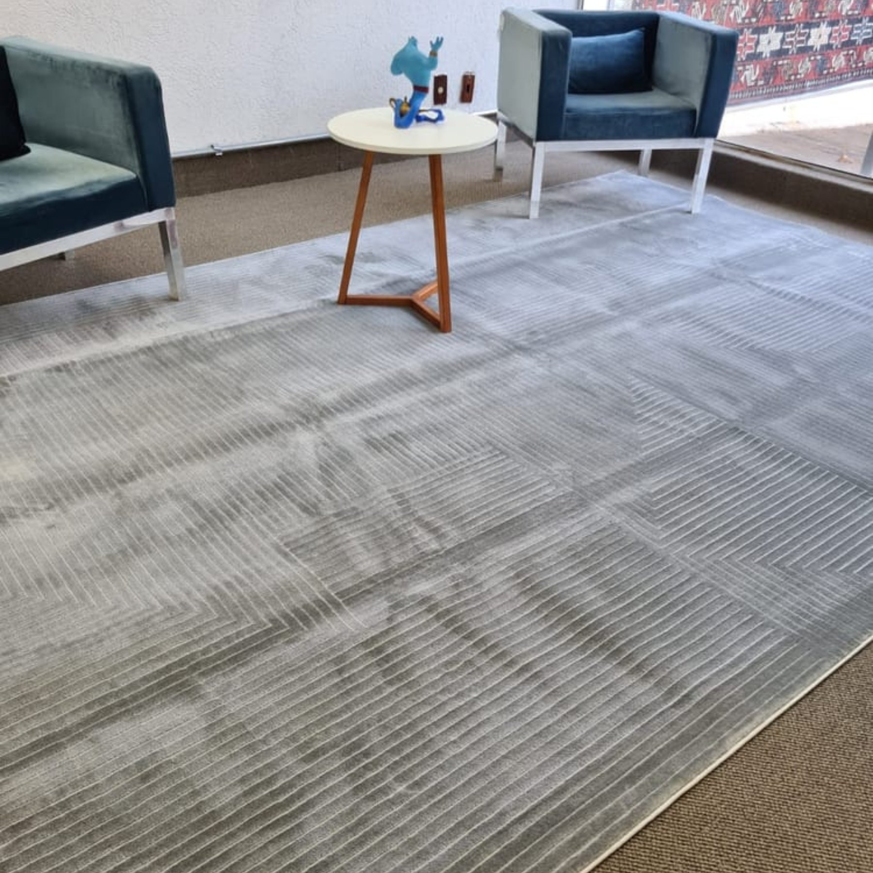Tapete Para Sala Quarto Turco 200x240 Moderno Geométrico Premium Cinza ...